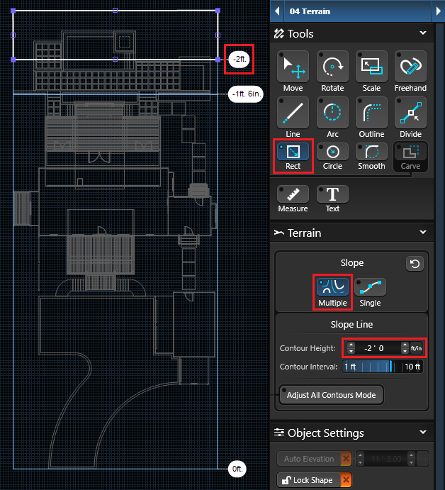 Terrain Grade (Slope) and Retaining Walls