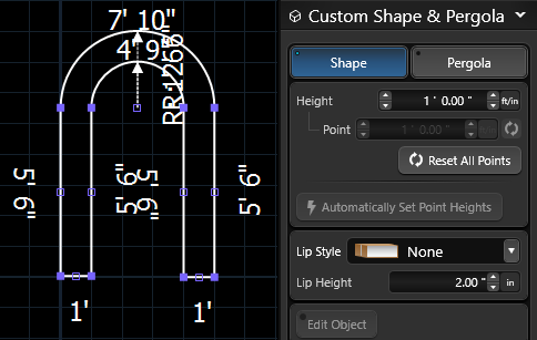Version 2: Custom Shape & Pergola