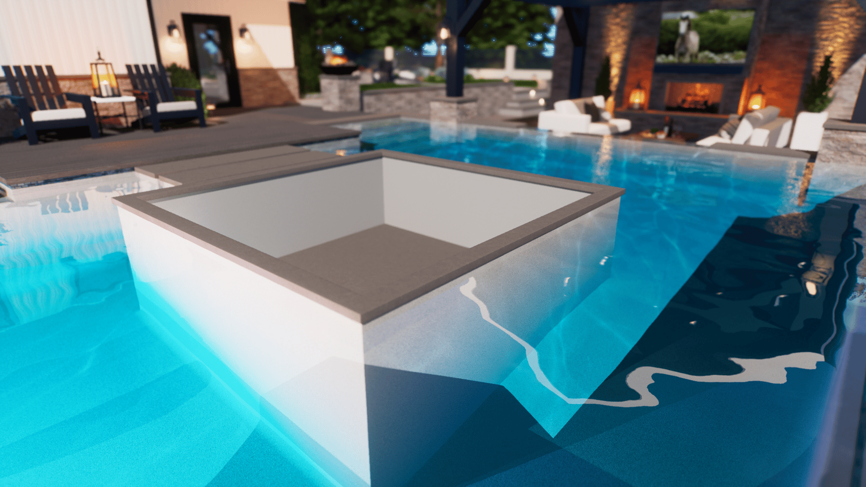 How to Create a Sunken Fire Pit in Pool Island