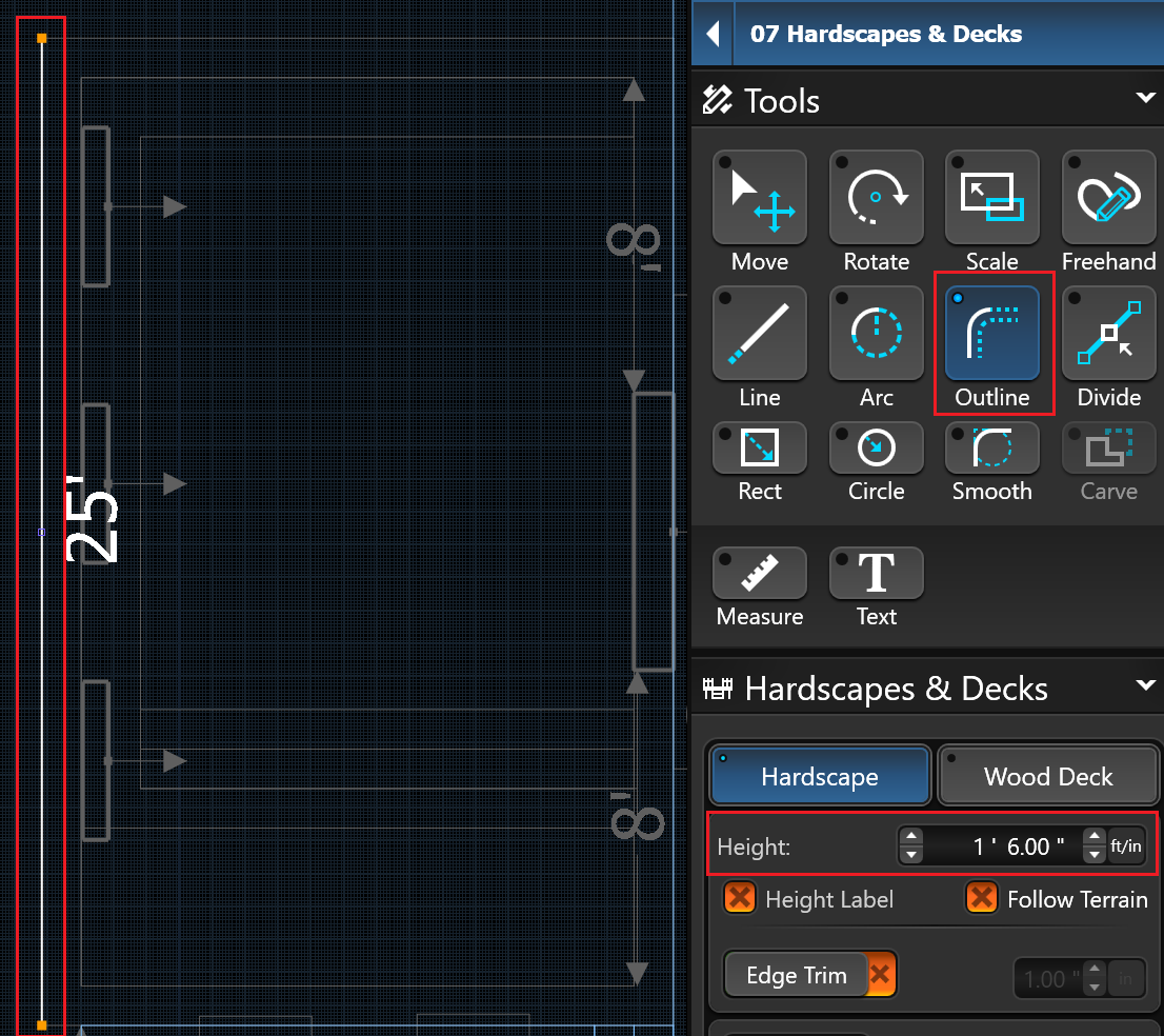 Draw a Sheer Descent Wall / Raised Bond Beam