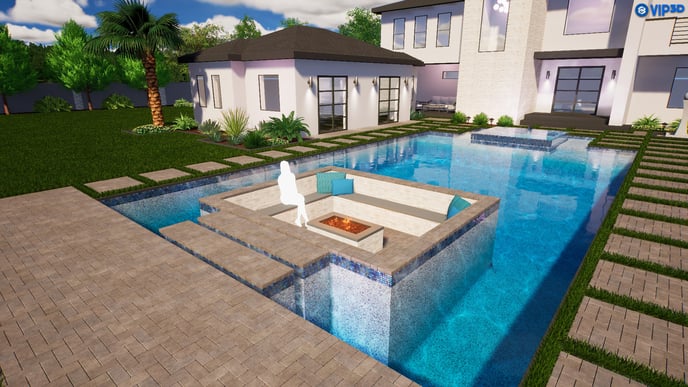 How to Create a Sunken Fire Pit in Pool Island
