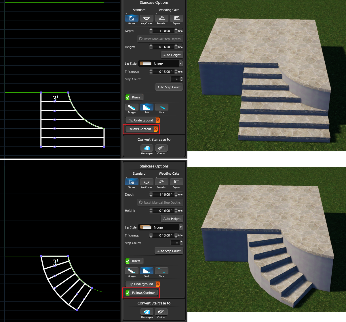 Create Spiral and Curved Stairs/Steps