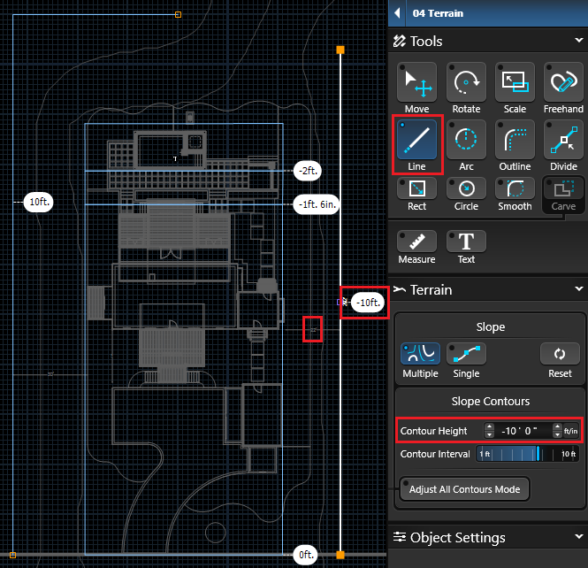 Terrain Grade (Slope) and Retaining Walls