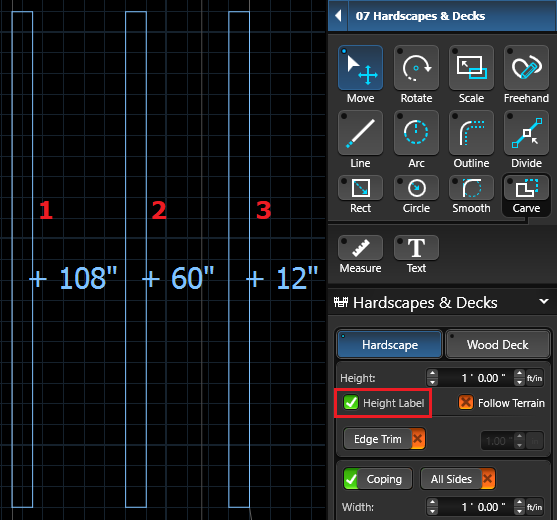 Terrain Grade (Slope) and Retaining Walls