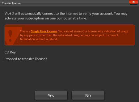 Transfer License (Work and Home)