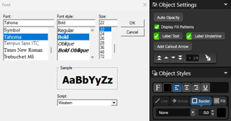 Font Styles & Object Modification